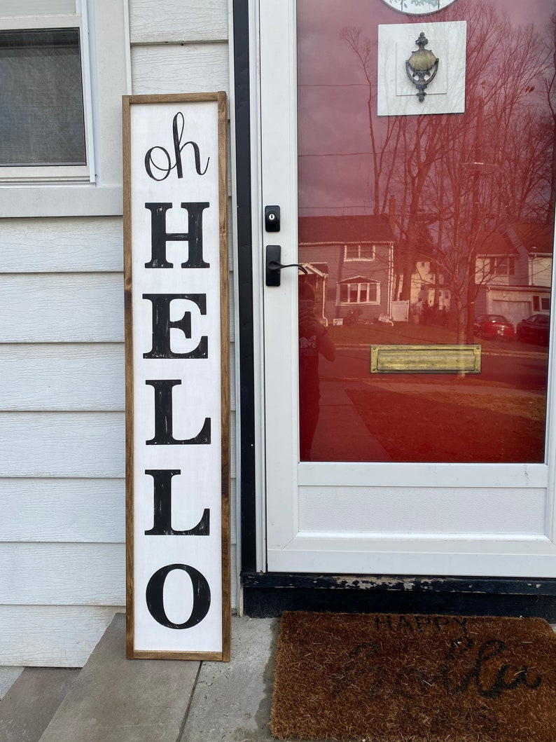 Oh Hello Porch Sign - Etsy