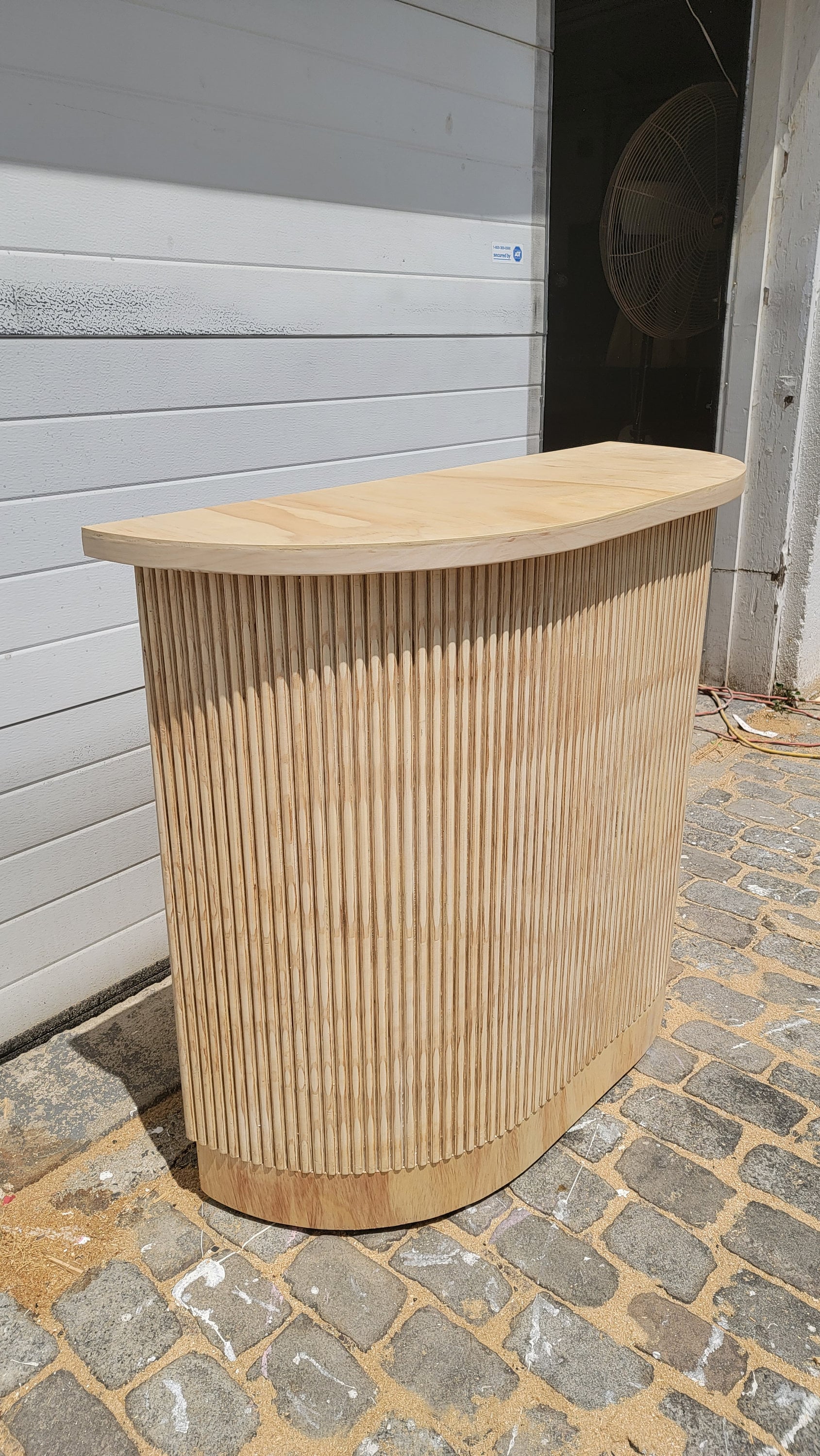 Fluted Reception Desk at Ethan Spedding blog