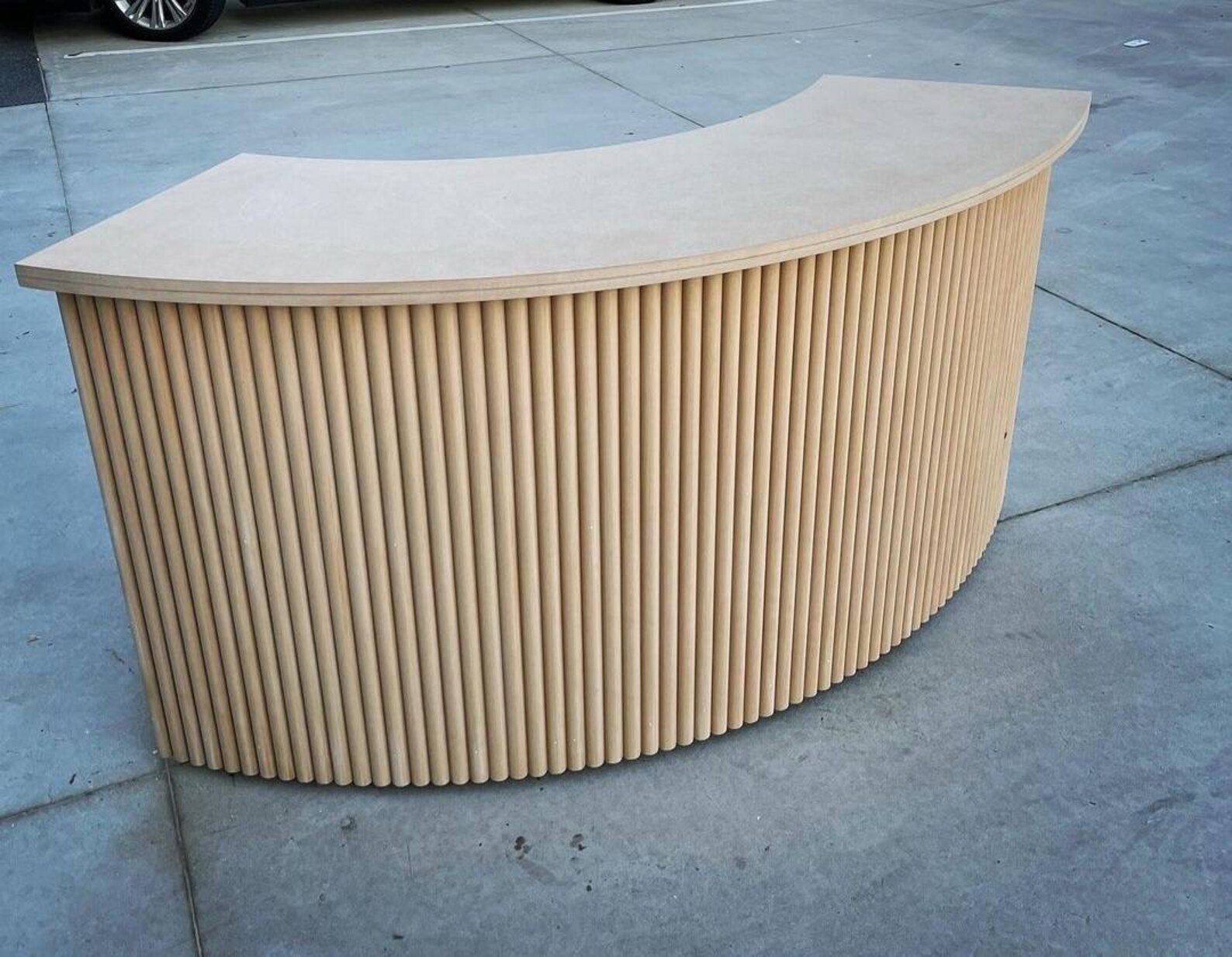 Fluted Reception Desk FLUTED Table Dinner Table Modern - Etsy