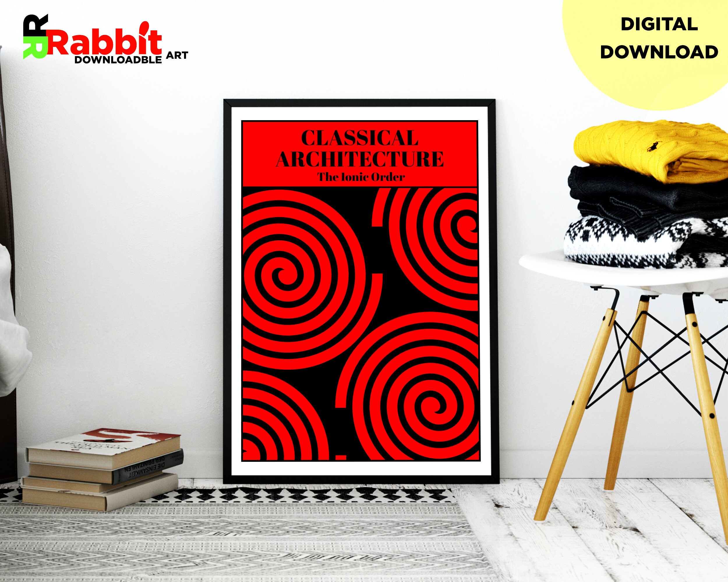 Classic Architecture Printable Ionic Order Poster Architecture Poster ...