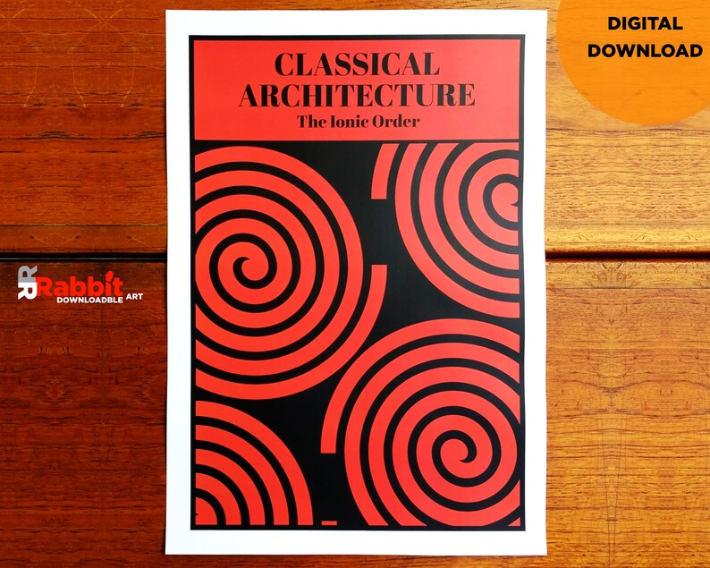 Classic Architecture Printable Ionic Order Poster Architecture Poster ...