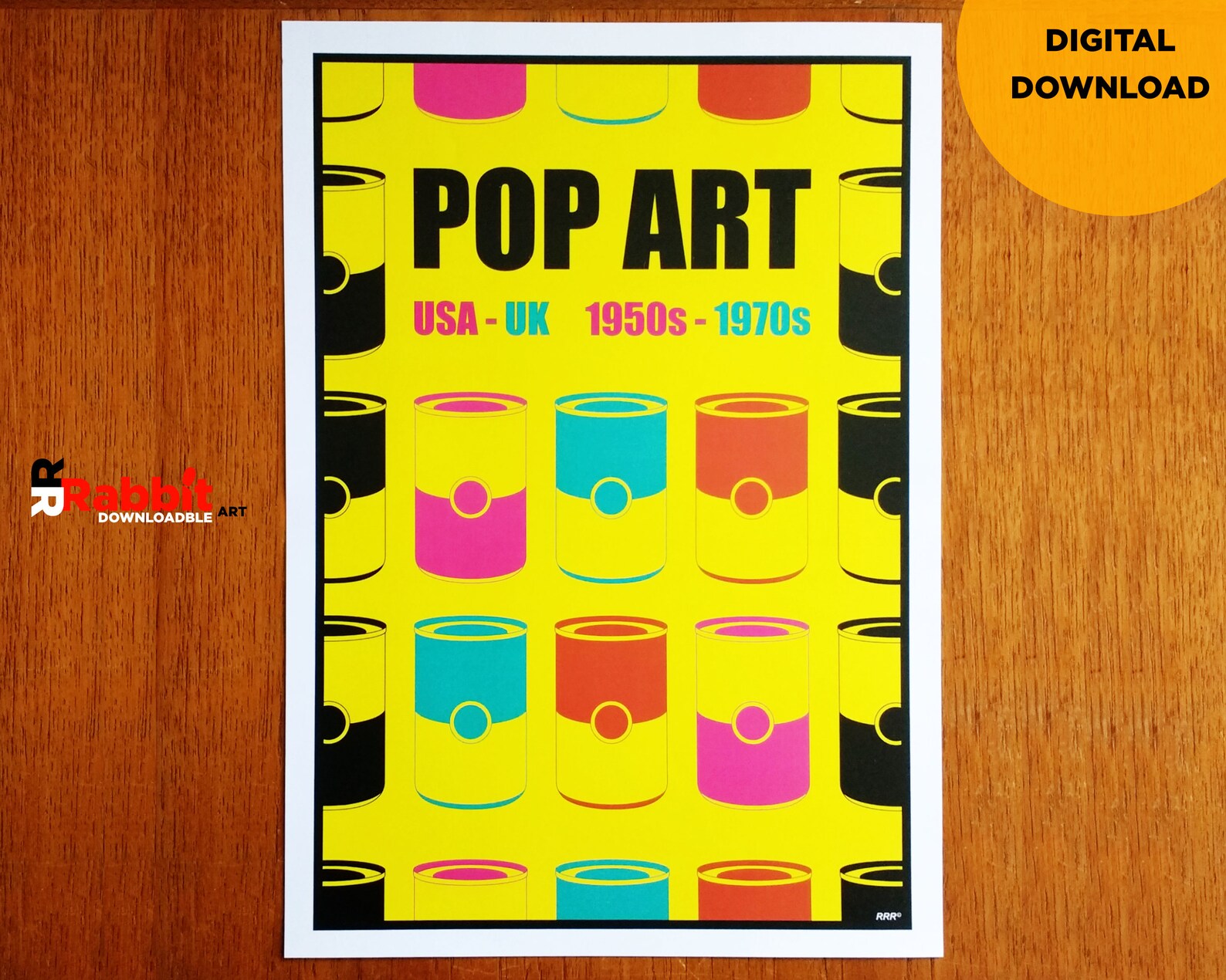 POP ART Printable Poster Art Movement Poster Printable Wall Art Digital ...