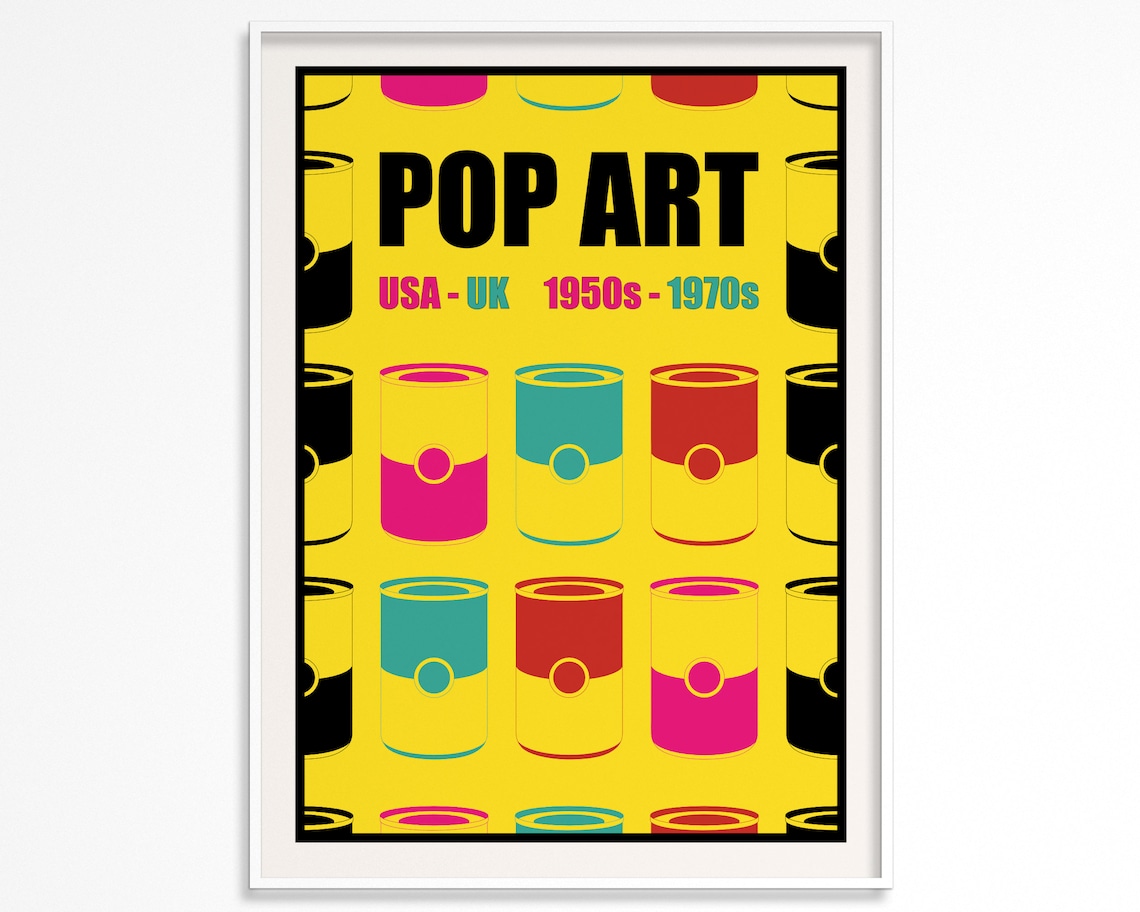 POP ART Printable Poster Art Movement Poster Printable Wall Art Digital ...