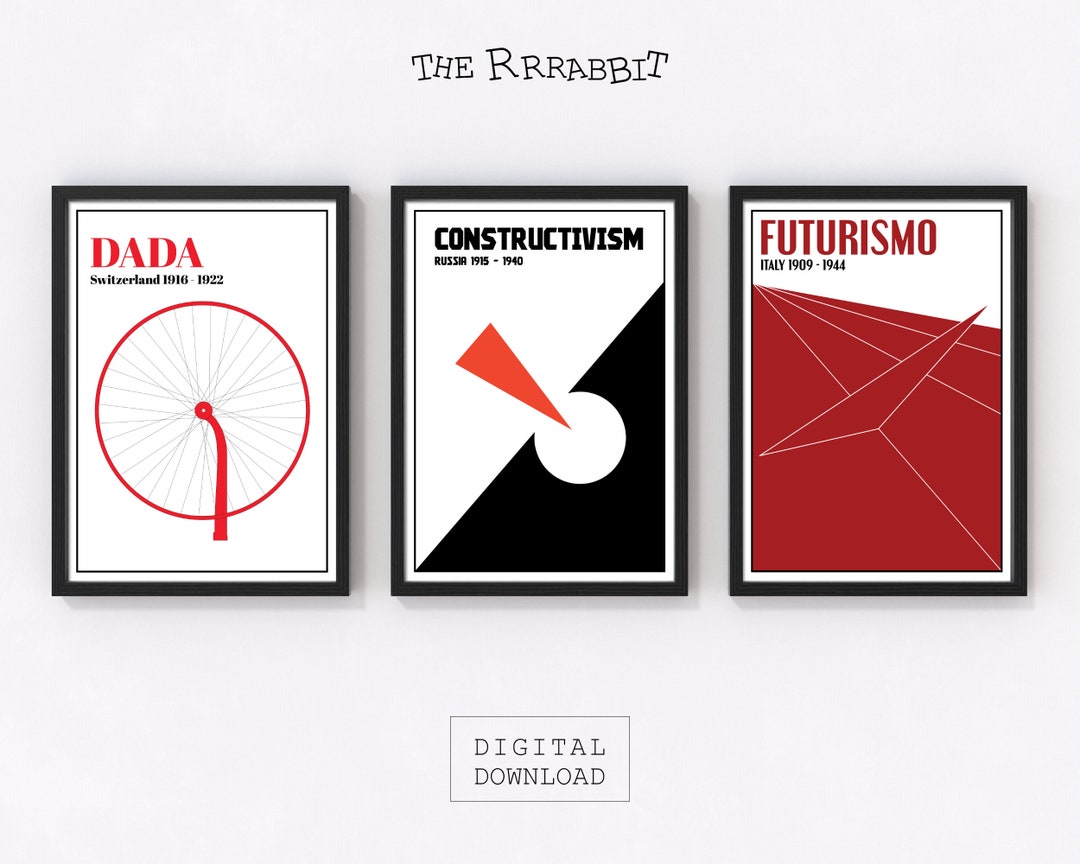 Art Movements 3 Printable Set Posters - Avant-garde Posters Bundle ...