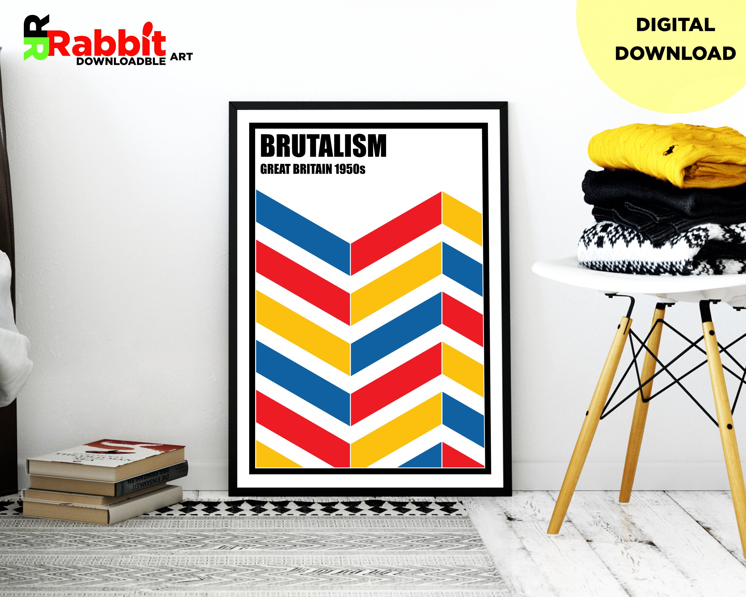 BRUTALISM Printable Poster WHITE Brutalist architecture | Etsy