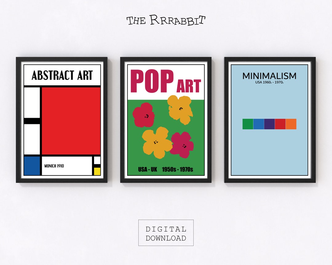 Art Movements 3 Printable Set Posters - Avant-garde Posters Bundle ...