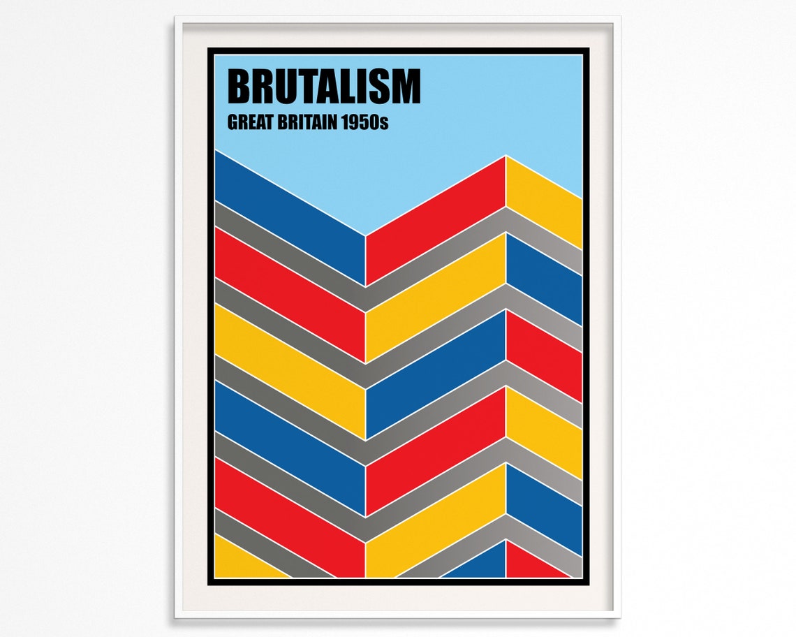 BRUTALISM ART Printable Poster Full Colour Version Art - Etsy UK