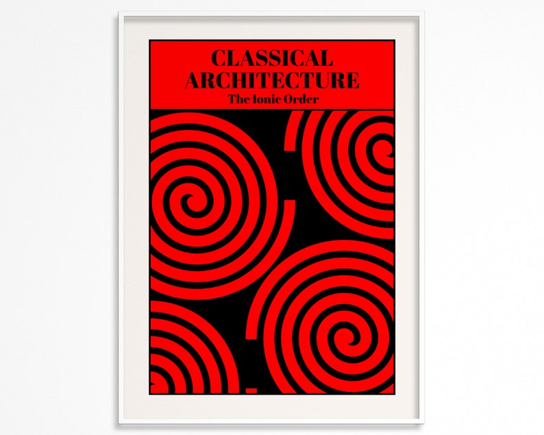 Classic Architecture Printable Ionic Order Poster Architecture Poster ...
