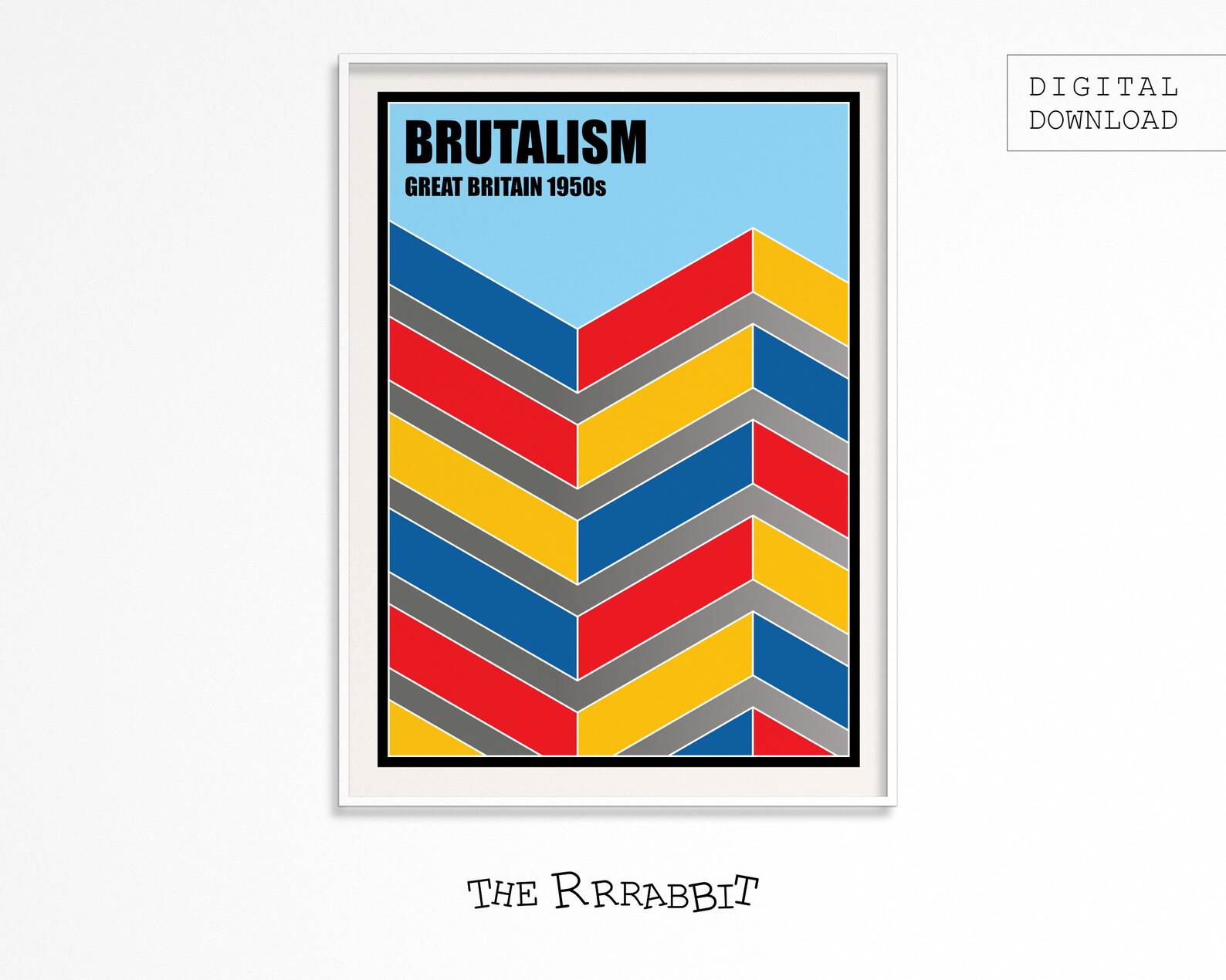 BRUTALISM ART Printable Poster Full Colour Version Art | Etsy