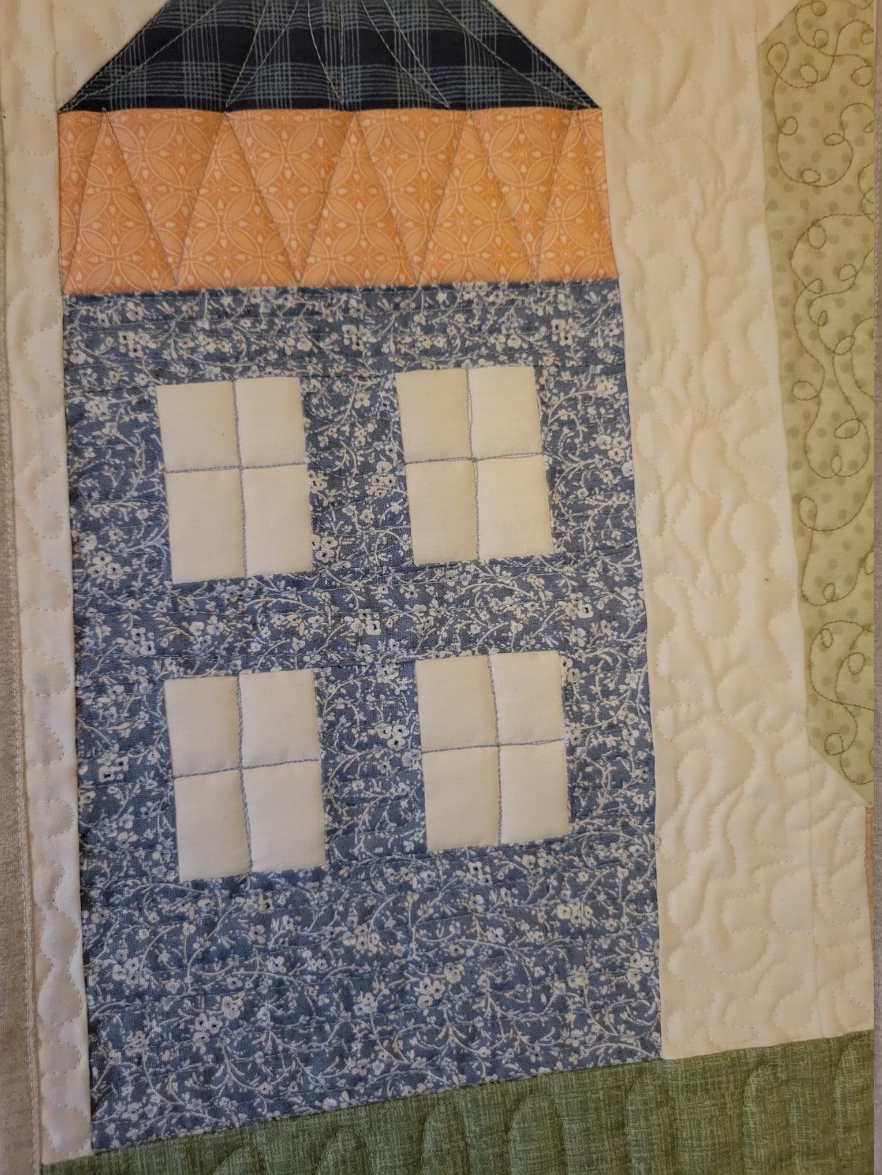 Original Quilt Pattern | House on a Hill Quilted Wall Hanging With ...