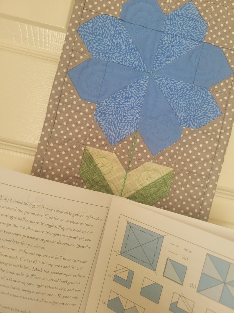Original Quilt Pattern | Spring Bloom Quilted Wall Hanging With ...
