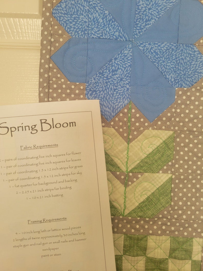Original Quilt Pattern | Spring Bloom Quilted Wall Hanging With ...