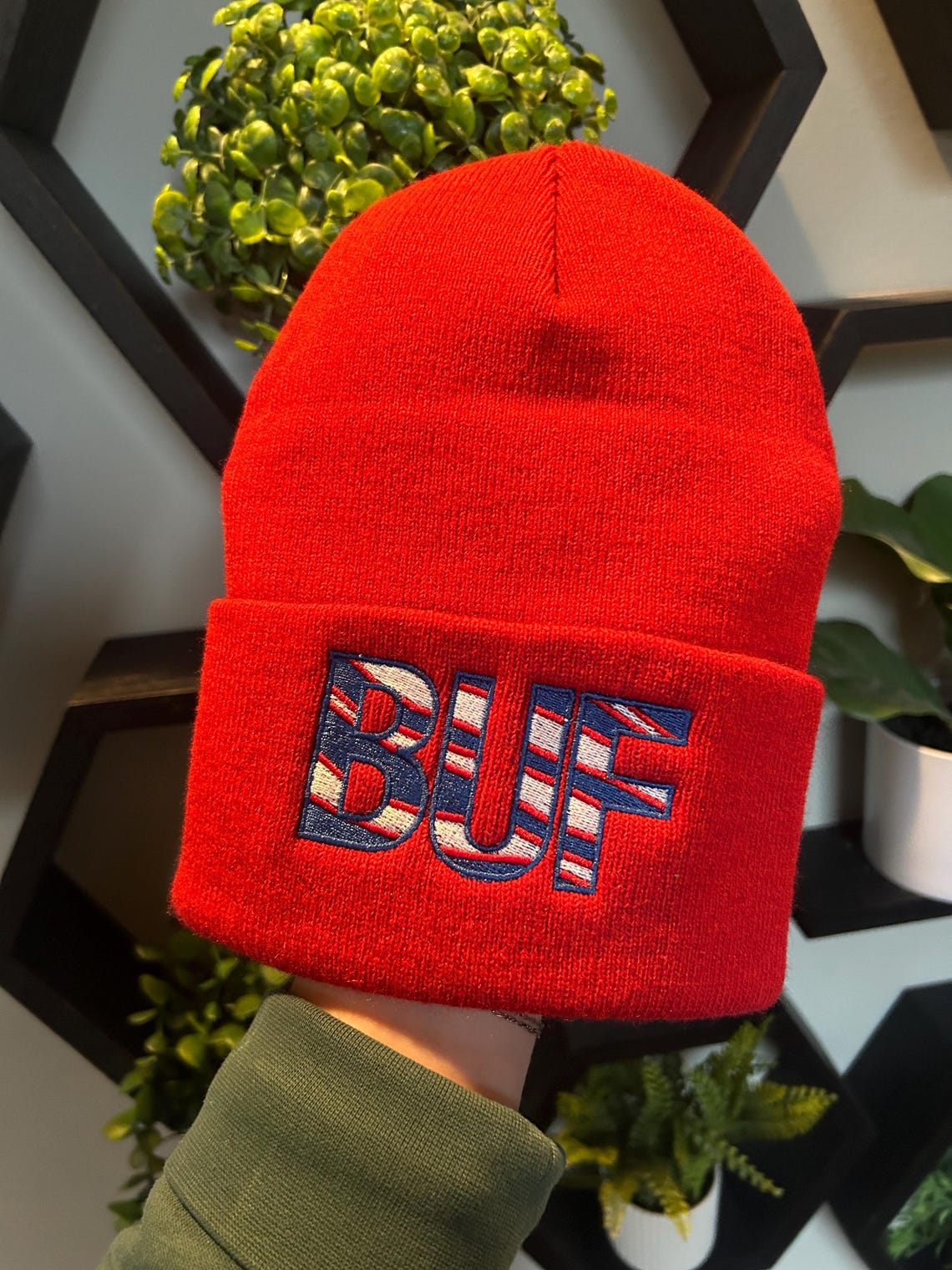 Embroidered Buffalo “BUF” Bills Tie Dye Beanie|buffalo |winter Hat - Etsy