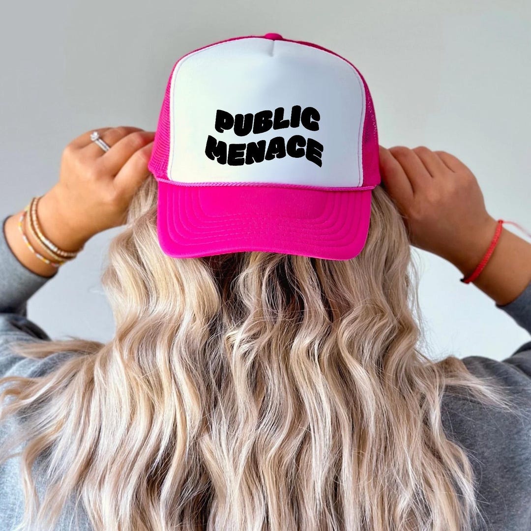 Funny Public Menace Trucker Cap, Cute All Occasions Hat, Novelty Gift ...