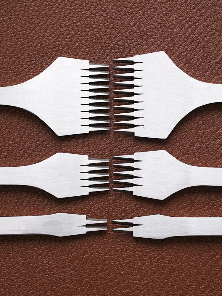 French Flat Pricking Iron Leathercraft Stitching Lacing Chisel | Etsy