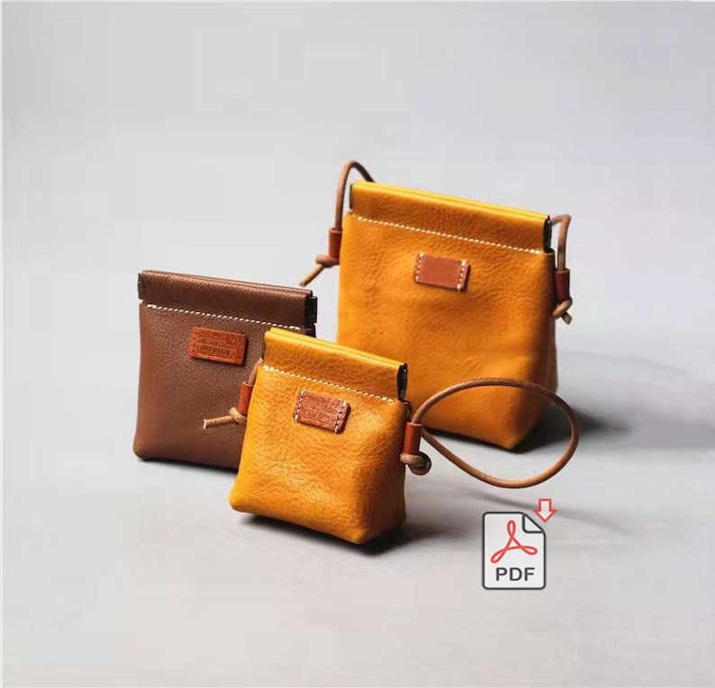 Leather Squeeze Key Case Key Holder Coin Case Bag Earphone - Etsy