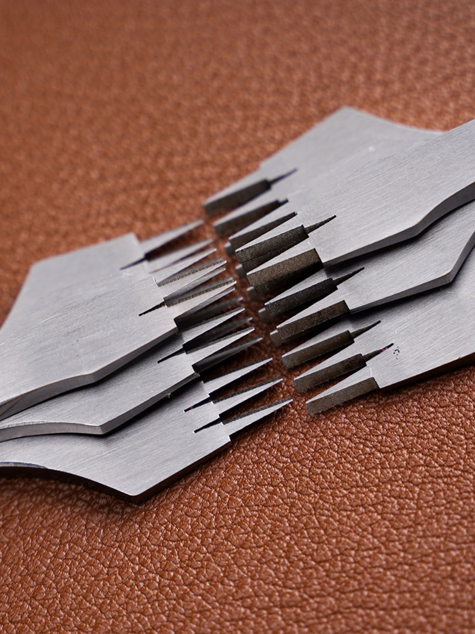 French Flat Pricking Iron Leathercraft Stitching Lacing Chisel | Etsy