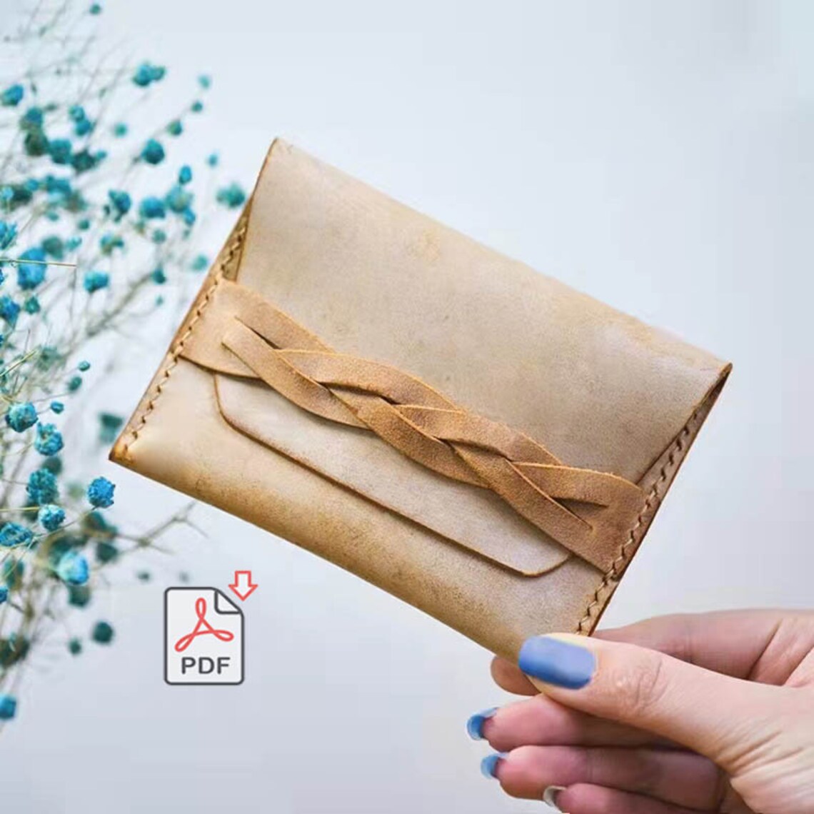 Leather Card Holder PDF Pattern DIY Valentine's Day Gift - Etsy