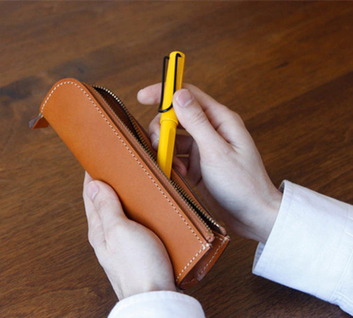 Leather Pen Case Pencil Case PDF Pattern DIY Valentine's | Etsy