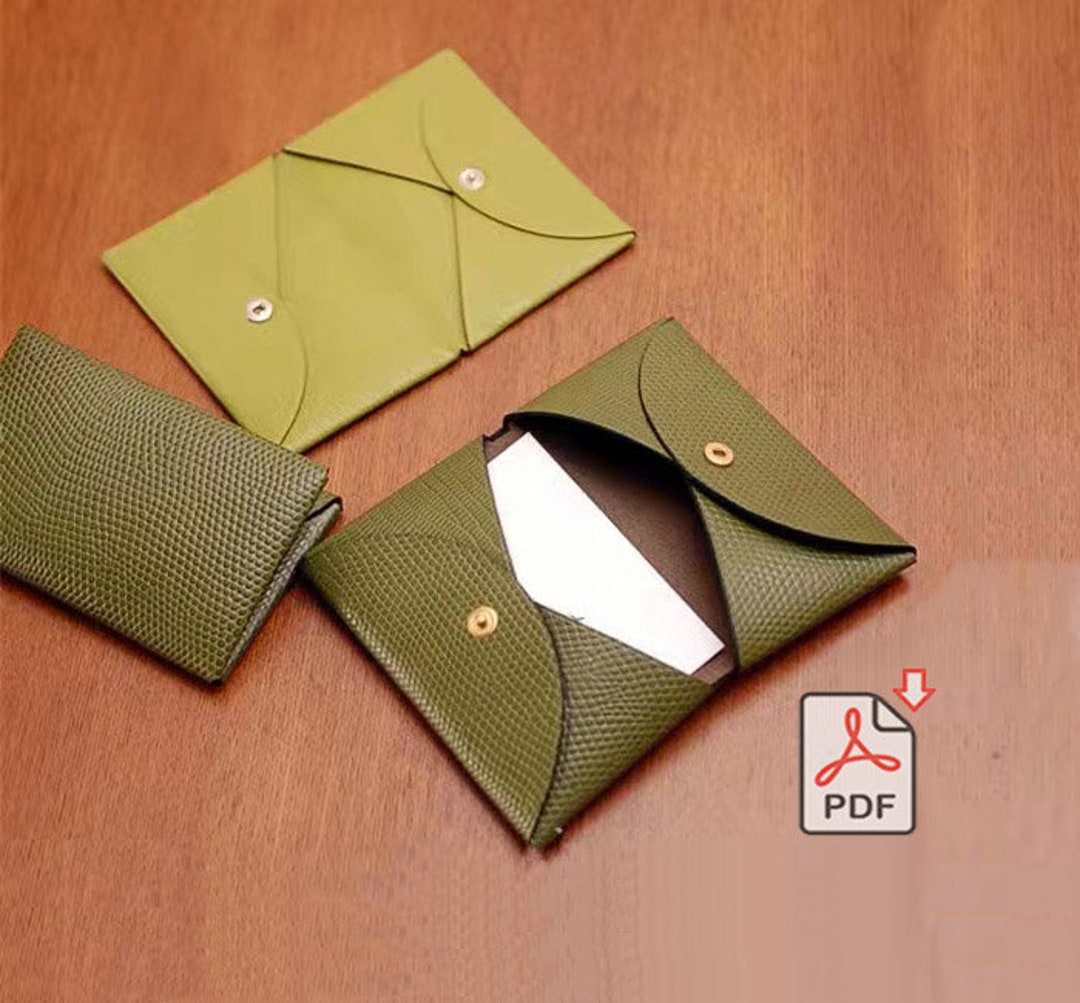 Leather Card Holder, Business Card Case Holder PDF Pattern DIY ...