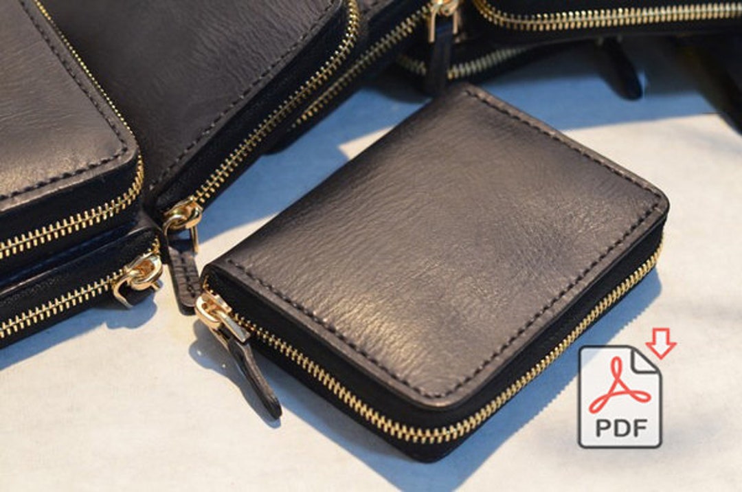 Leather Zipper Wallet PDF Pattern + Photo Instruction DIY Valentine's ...