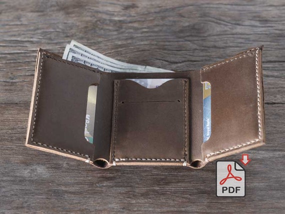 Leather Trifold Wallet PDF Pattern DIY Valentine's Day - Etsy