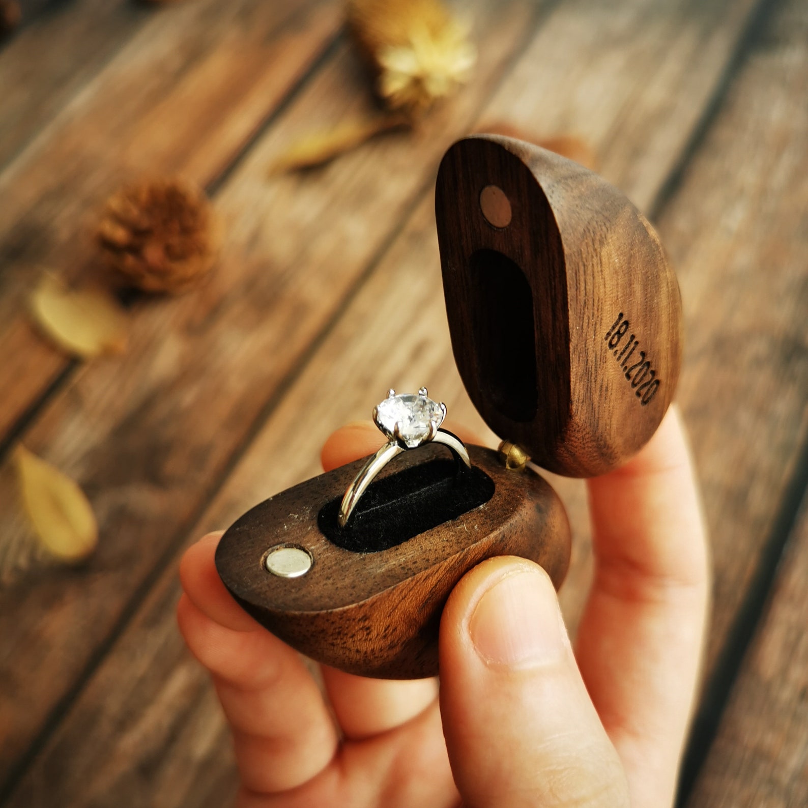 Wooden Ring BoxWedding ring boxEngagement ring boxProposal | Etsy