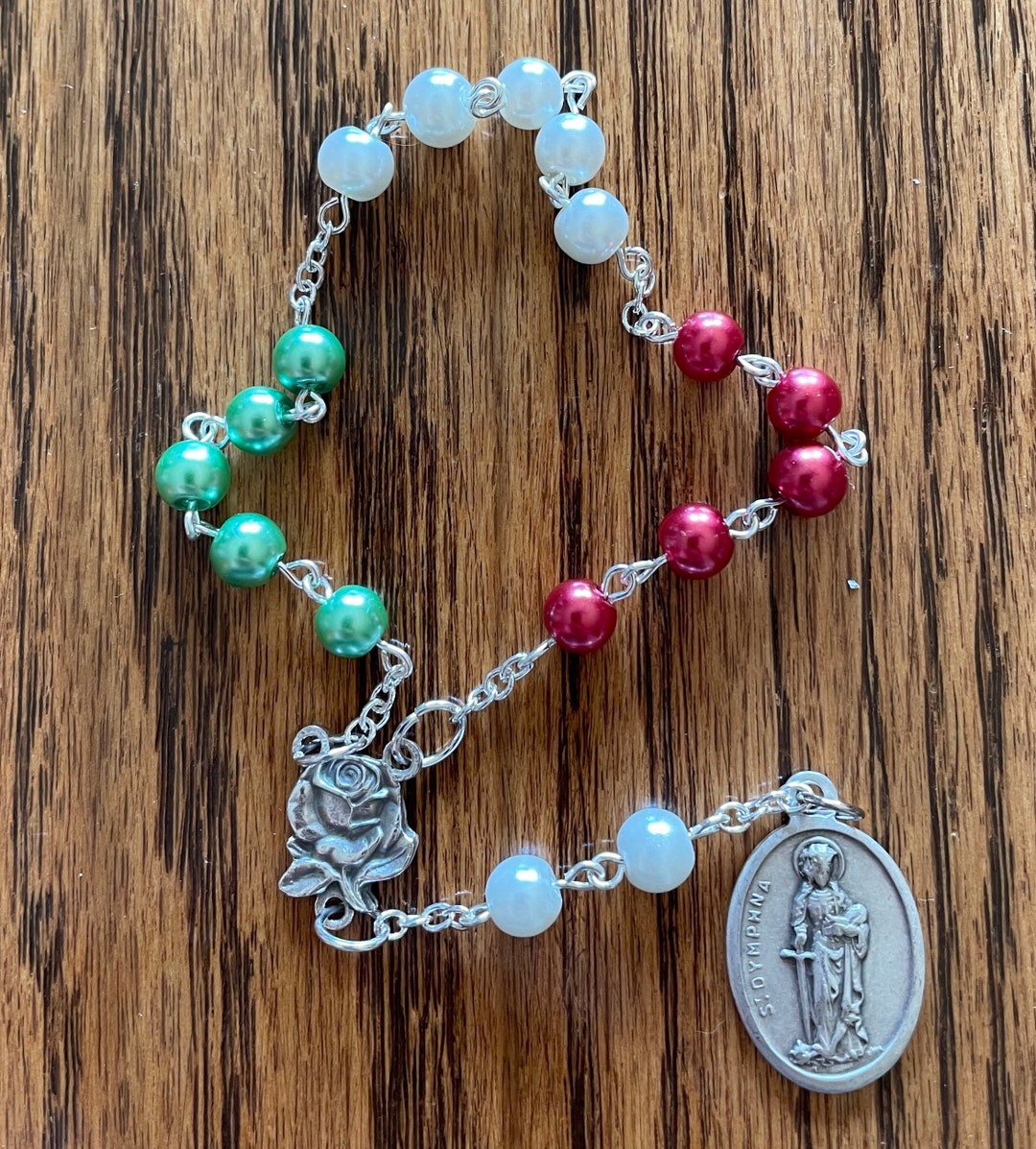 St. Dymphna Custom Chaplet, Chaplet of Saint Dymphna, Patroness for Depression, Anxiety ...