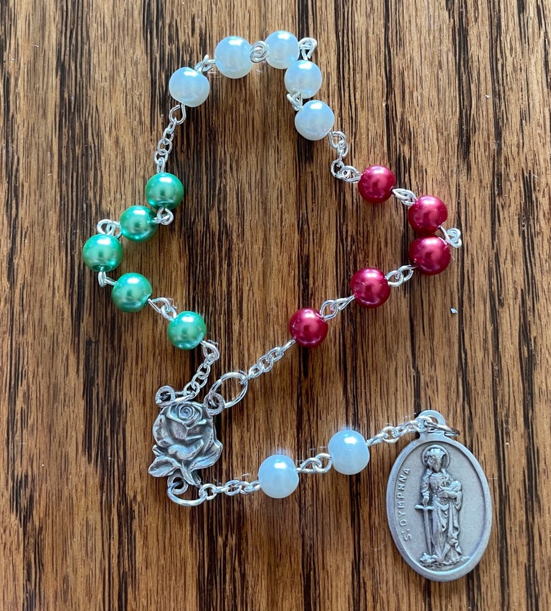 St. Dymphna Custom Chaplet, Chaplet of Saint Dymphna, Patroness for Depression, Anxiety ...