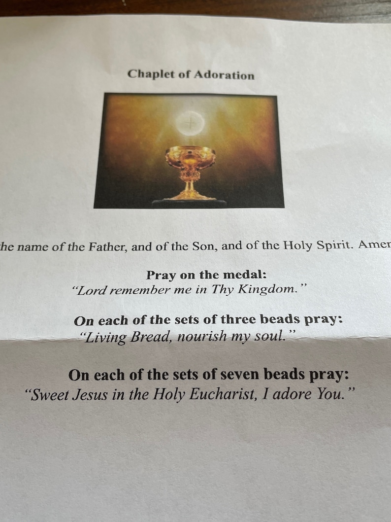Chaplet of Adoration Custom, Eucharist Chaplet Custom Design Catholic ...
