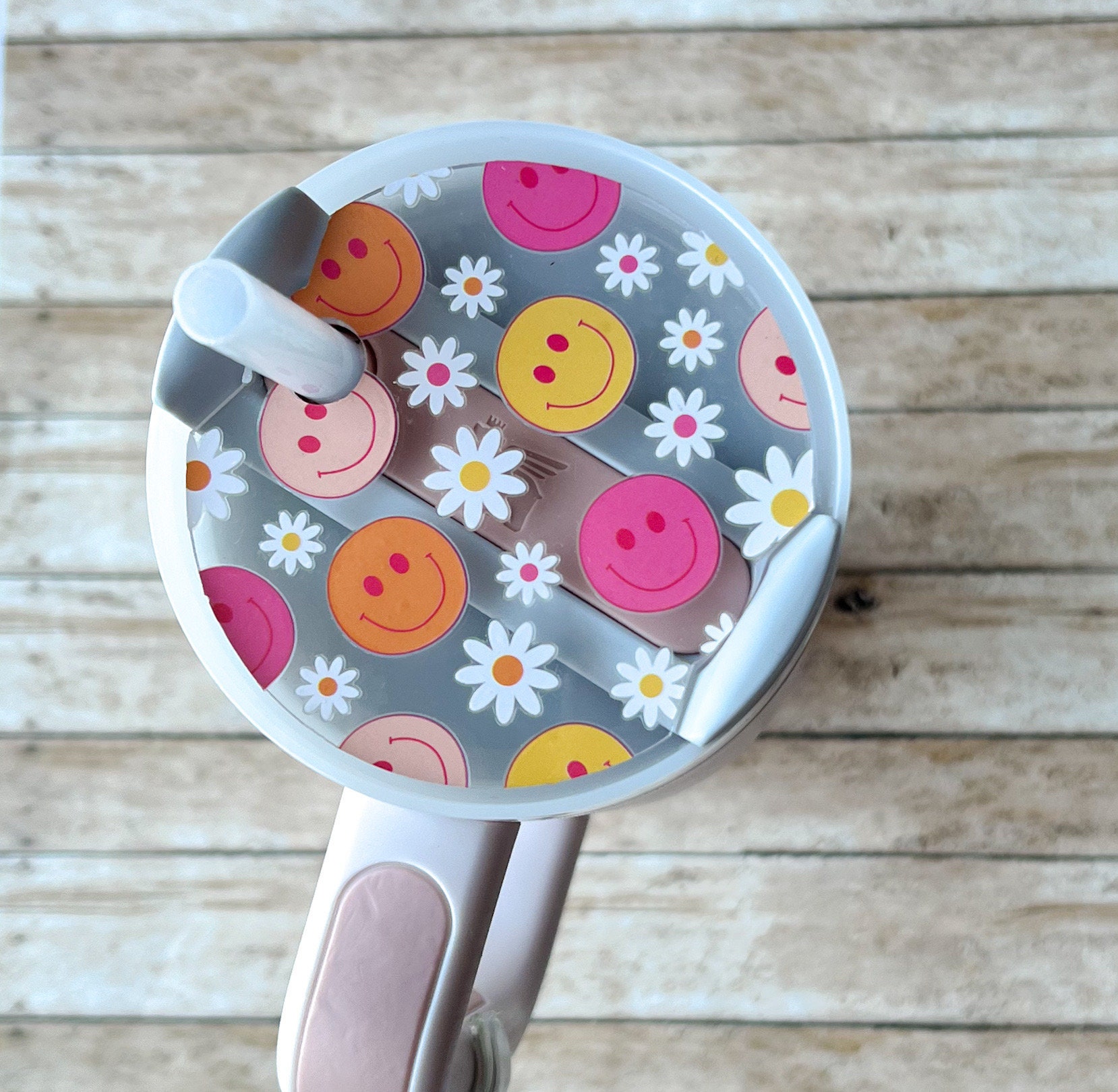 Smiley Face Stanley Lid Topper: Water Bottle Accessory - Etsy