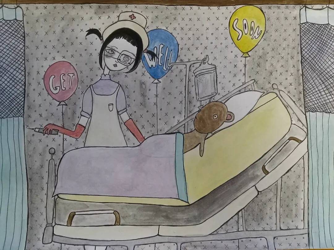 Get Well Soon Creepy Cute Art Print - Etsy