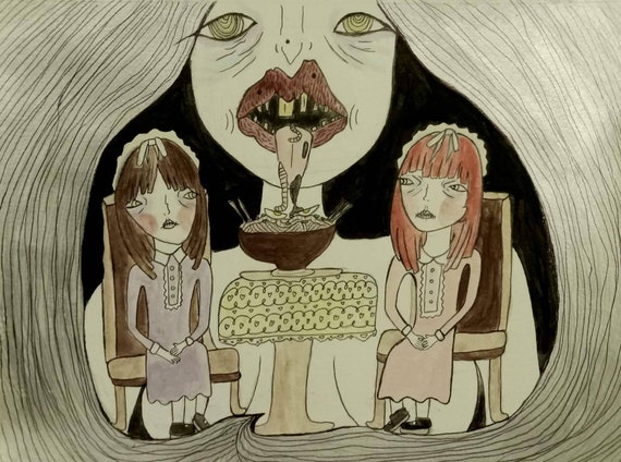 Squirmfest Creepy Cute Art Print - Etsy