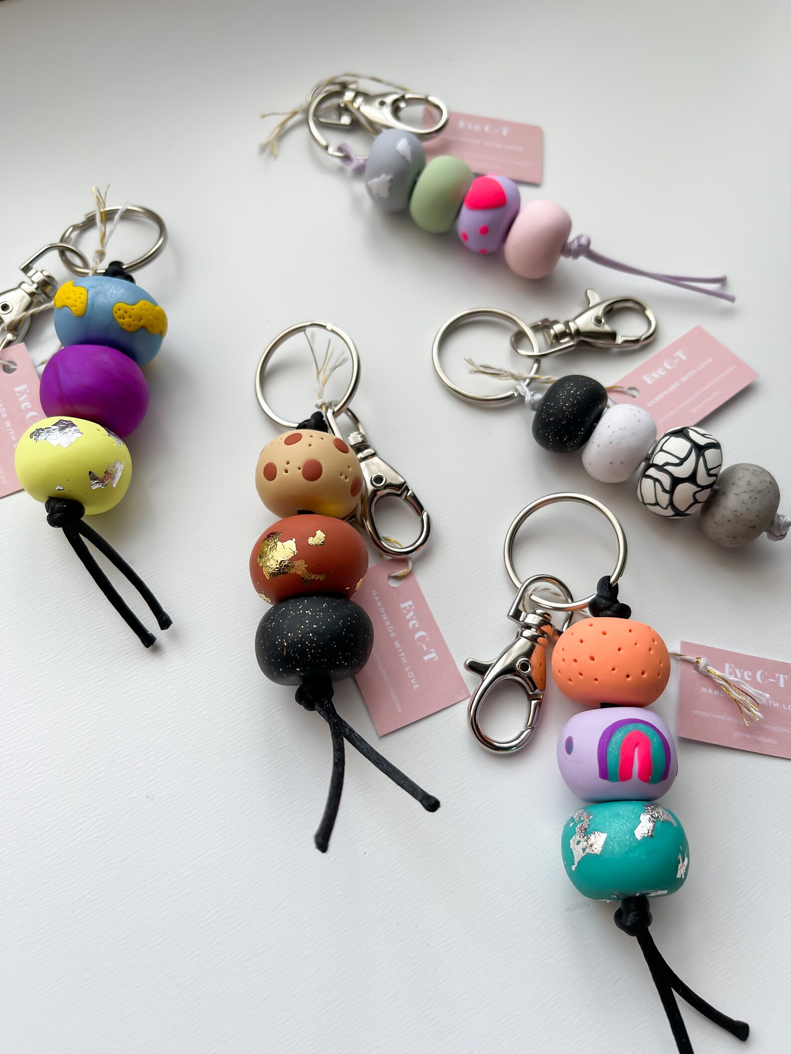 Polymer Clay Beaded Keyrings Collection 1 Keychains Etsy polymer-clay-beaded-keyrings-collection-1-keychains-etsy