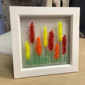 Fused Glass Hyacinth Box Frame Picture - Blues - Etsy