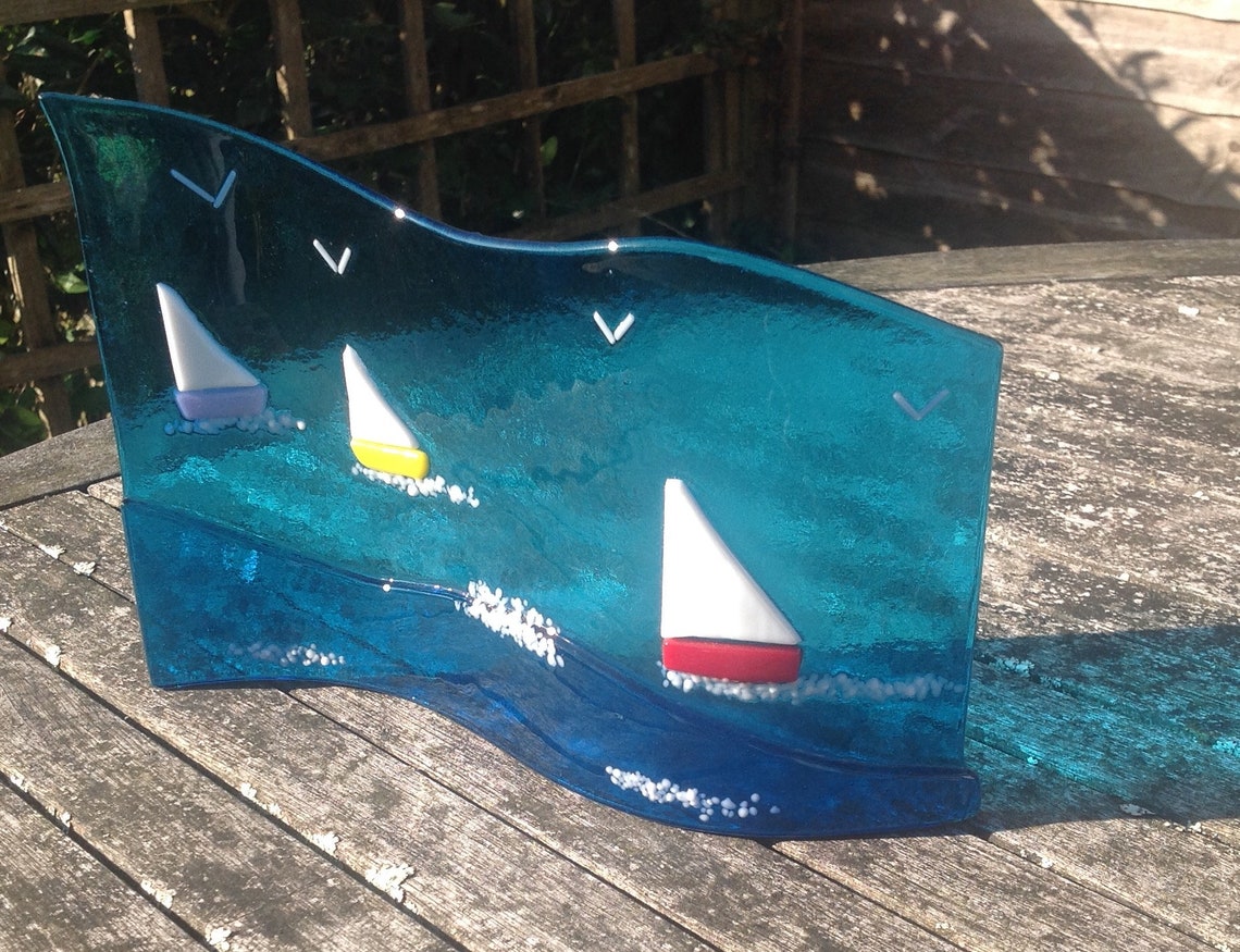 Fused Glass Seascape Large Wave - Etsy