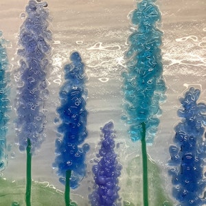 Fused Glass Hyacinth Box Frame Picture - Blues - Etsy