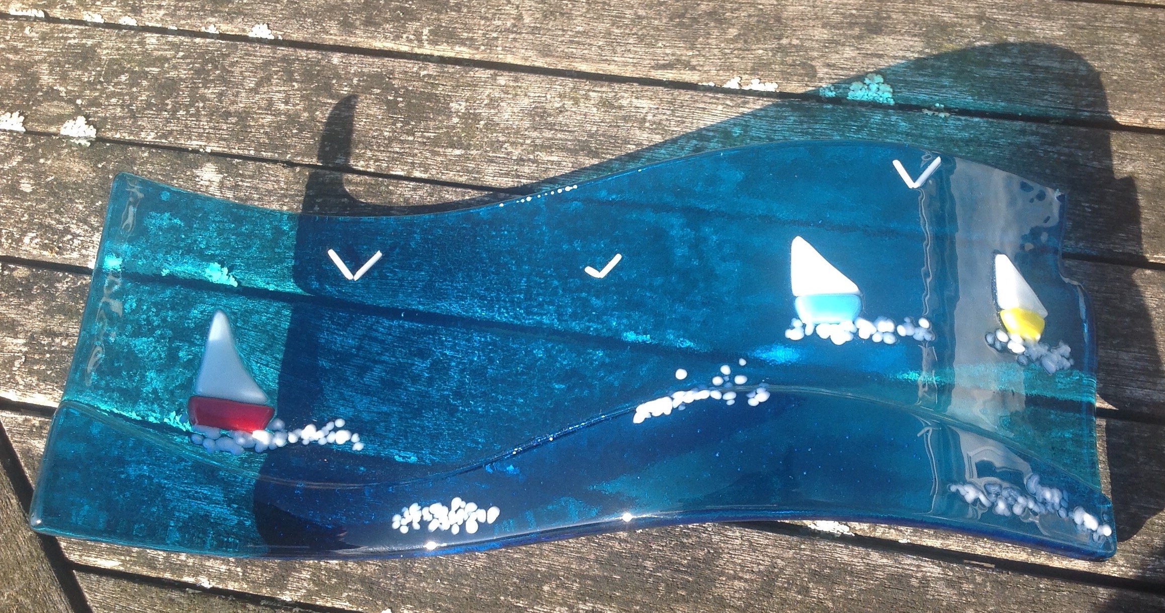 Fused Glass Seascape Wave - Etsy UK