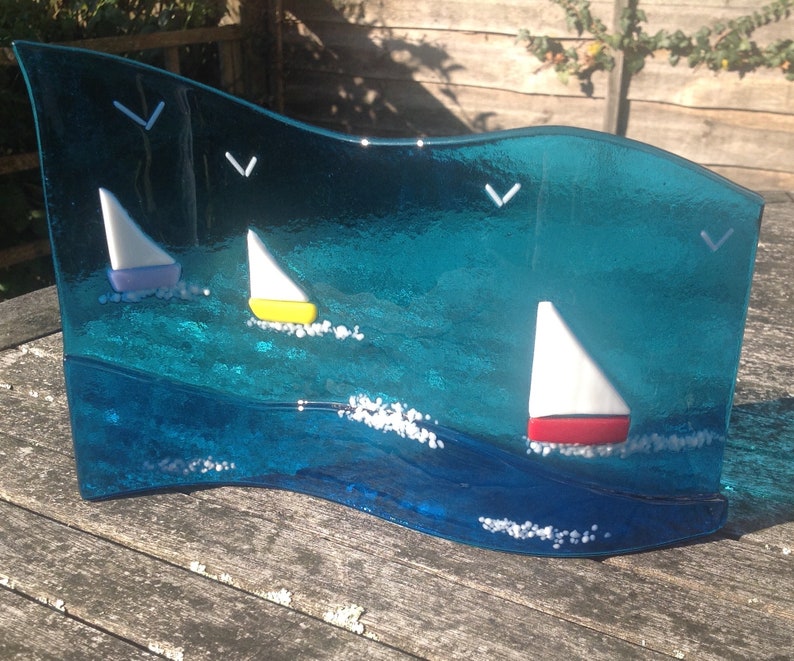 Fused Glass Seascape Large Wave - Etsy