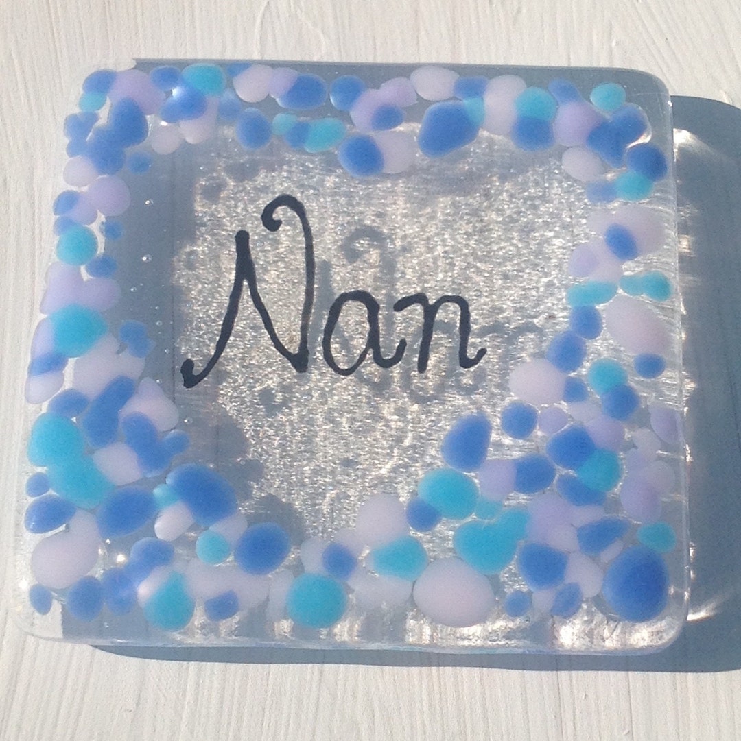 Fused Glass Nan Coaster - Etsy