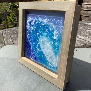 Fused Glass Hyacinth Box Frame Picture - Blues - Etsy