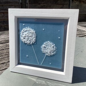 Fused Glass Hyacinth Box Frame Picture - Blues - Etsy