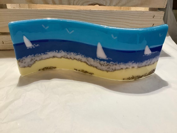 Fused Glass Beach Wave | Etsy