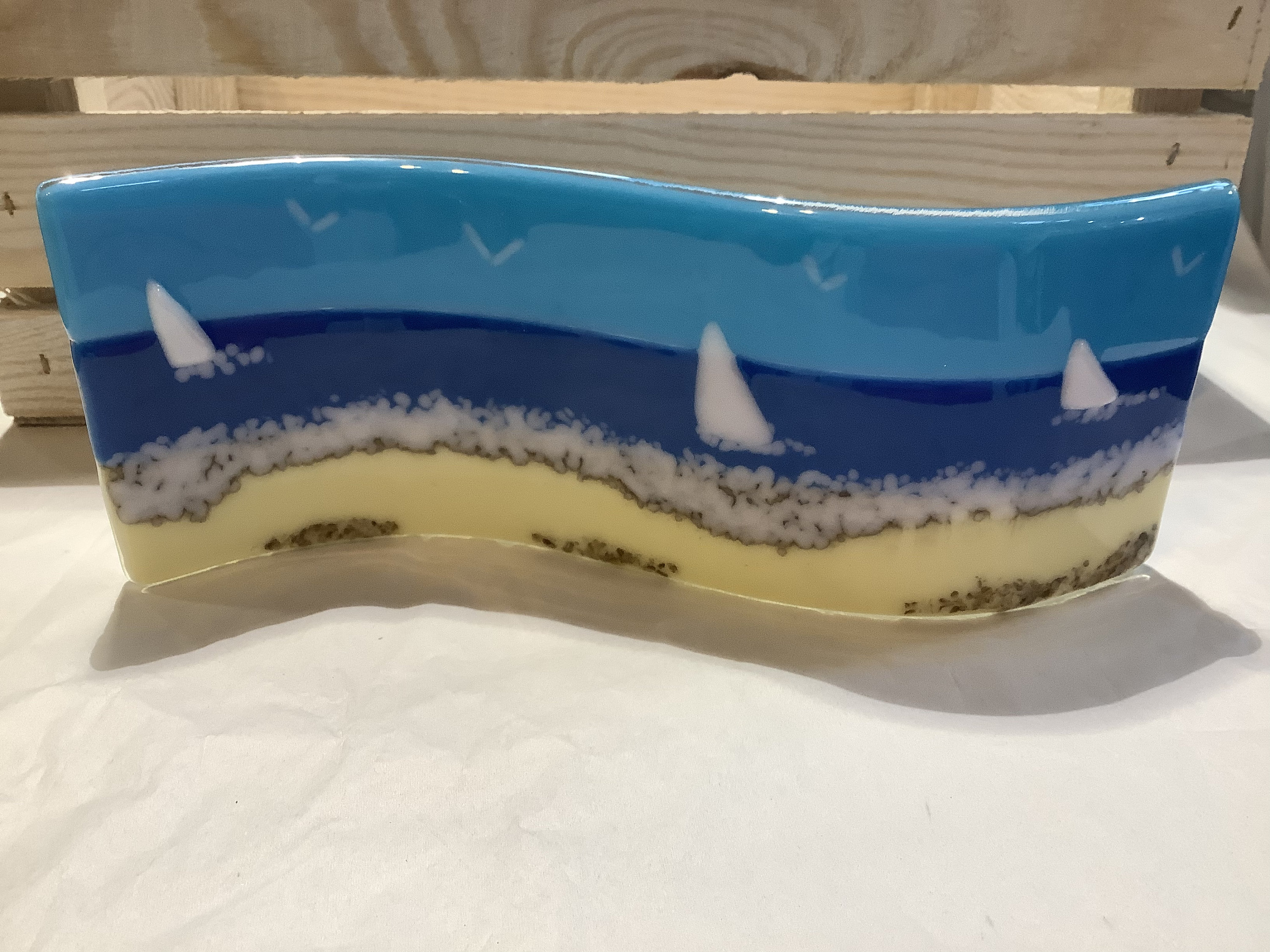 Fused Glass Beach Wave - Etsy