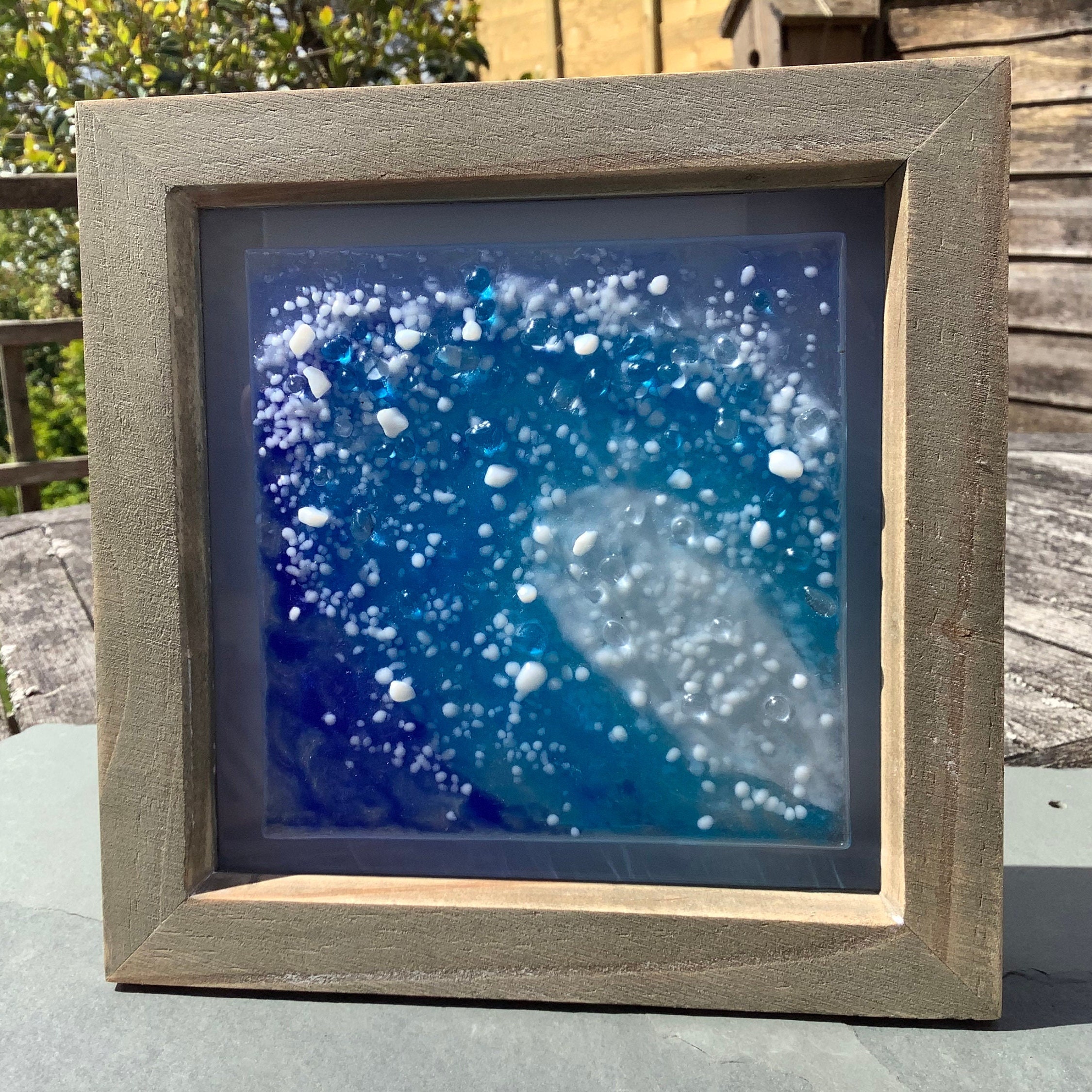 Red Heart Fused Glass Box Frame Picture - Etsy