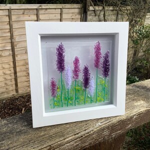 Fused Glass Hyacinth Box Frame Picture - Blues - Etsy