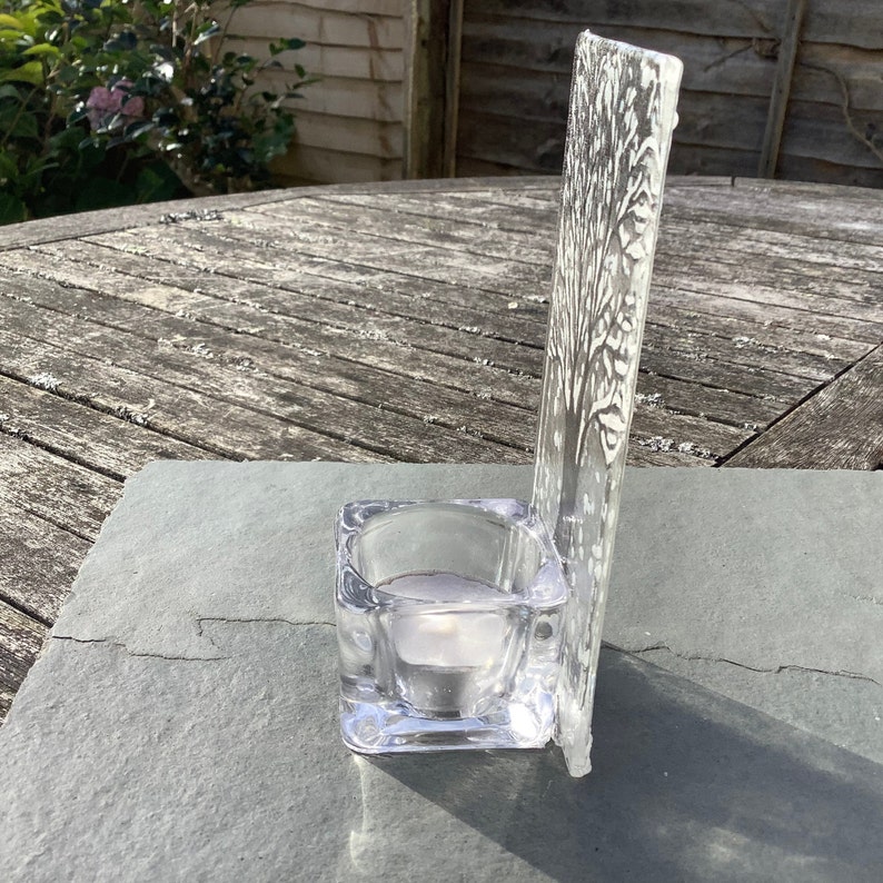 Fused Glass Winter Tree T-light Holder - Etsy