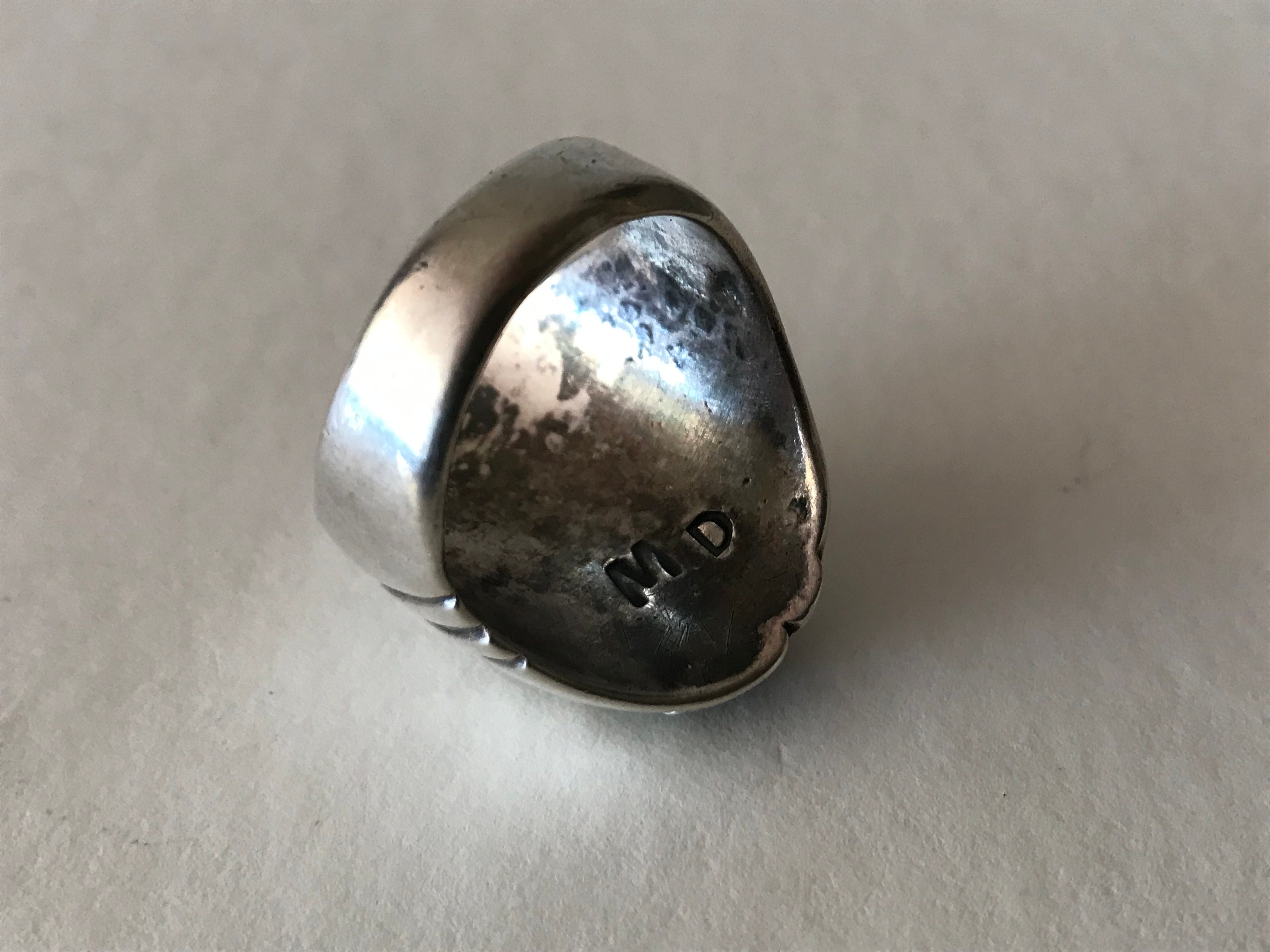 Mary Dayea Vintage Navajo Double Turquoise Ring Signed Mens Size 11 - Etsy