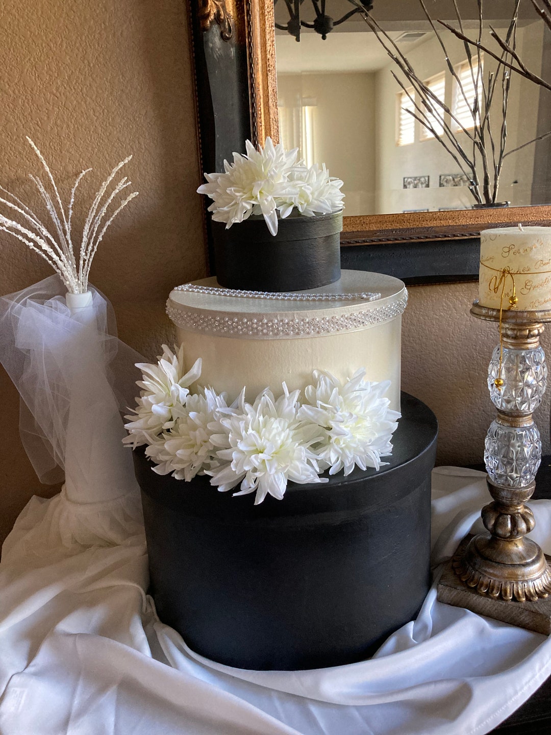 Flower Power Shabby Chic Card Box Holder - Etsy