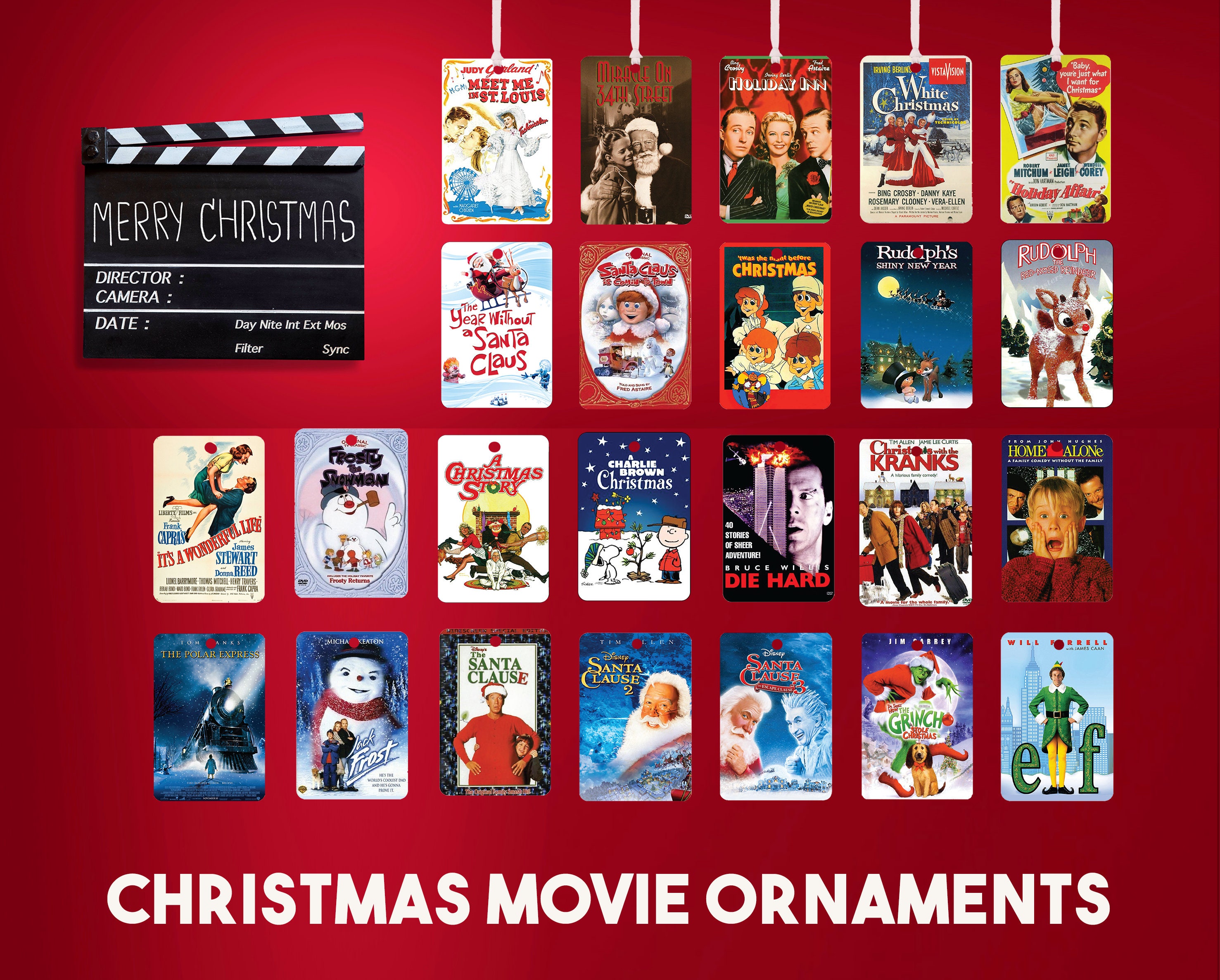 Vintage Classic Christmas Movie Ornaments // Holiday Inn // - Etsy